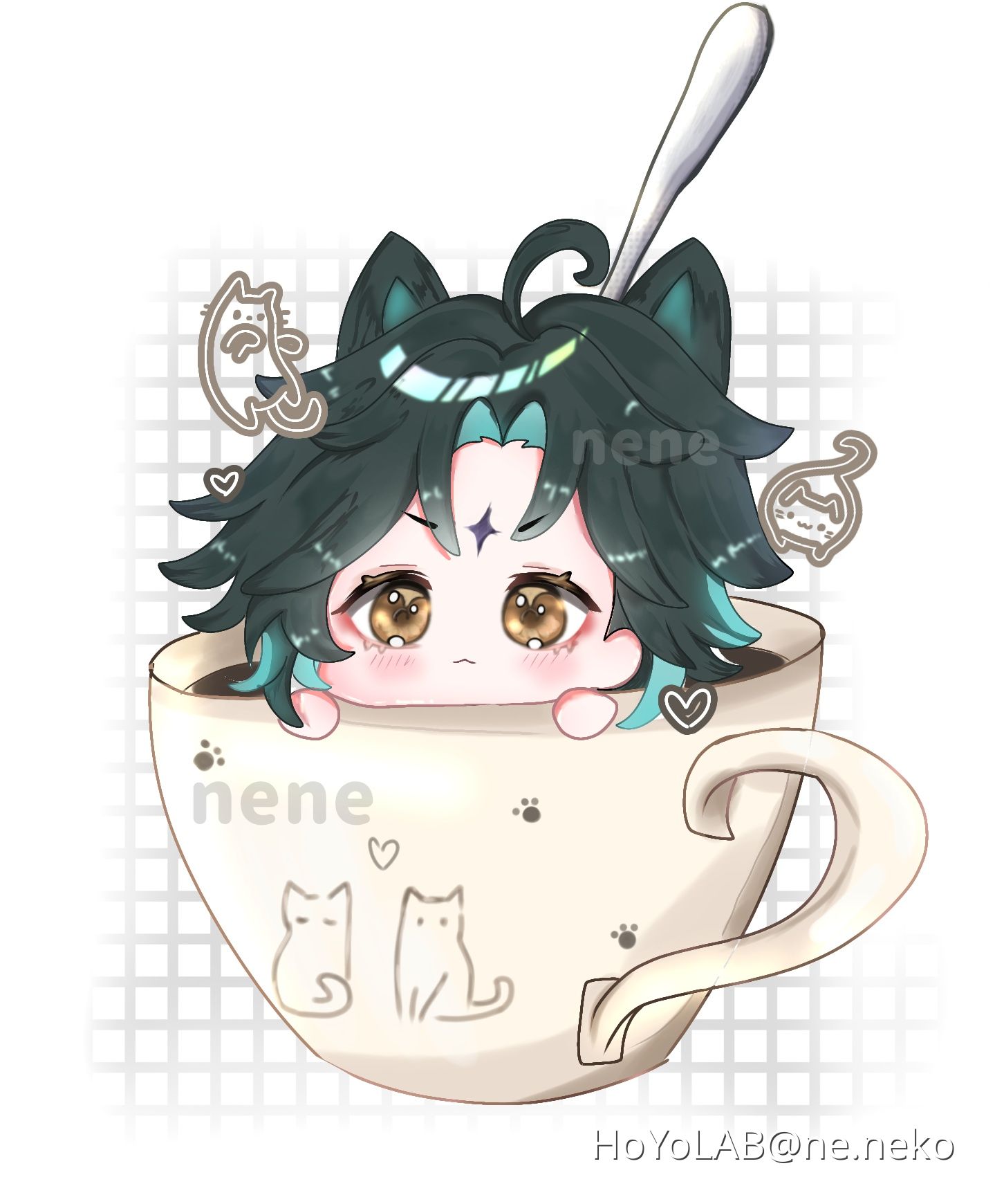 chibi xiao in a cup Genshin Impact | HoYoLAB