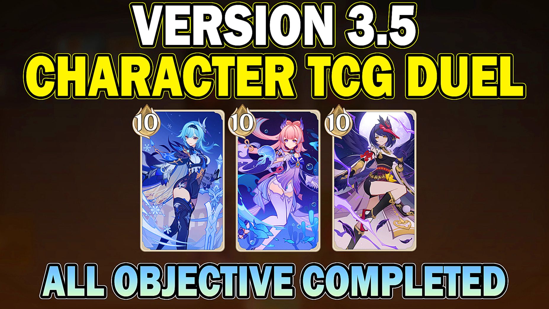 All New Character TCG in version 3.5 - Kokomi, Eula, Sara Genshin ...