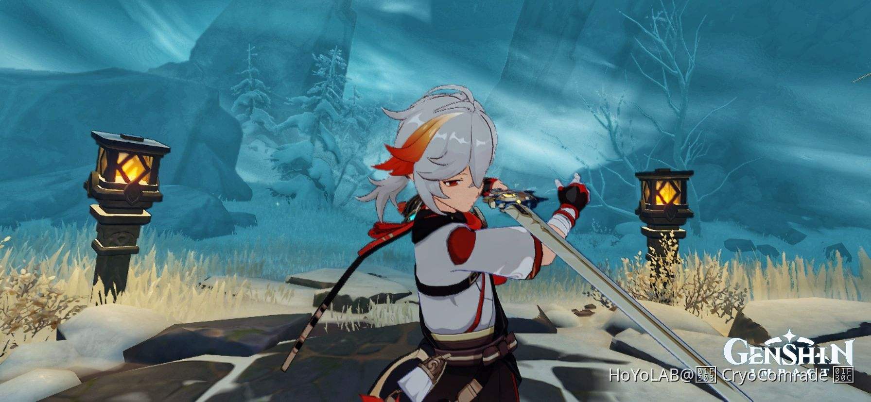 Idle Animations Part 1d - Kazuha at Dragonspine Genshin Impact | HoYoLAB