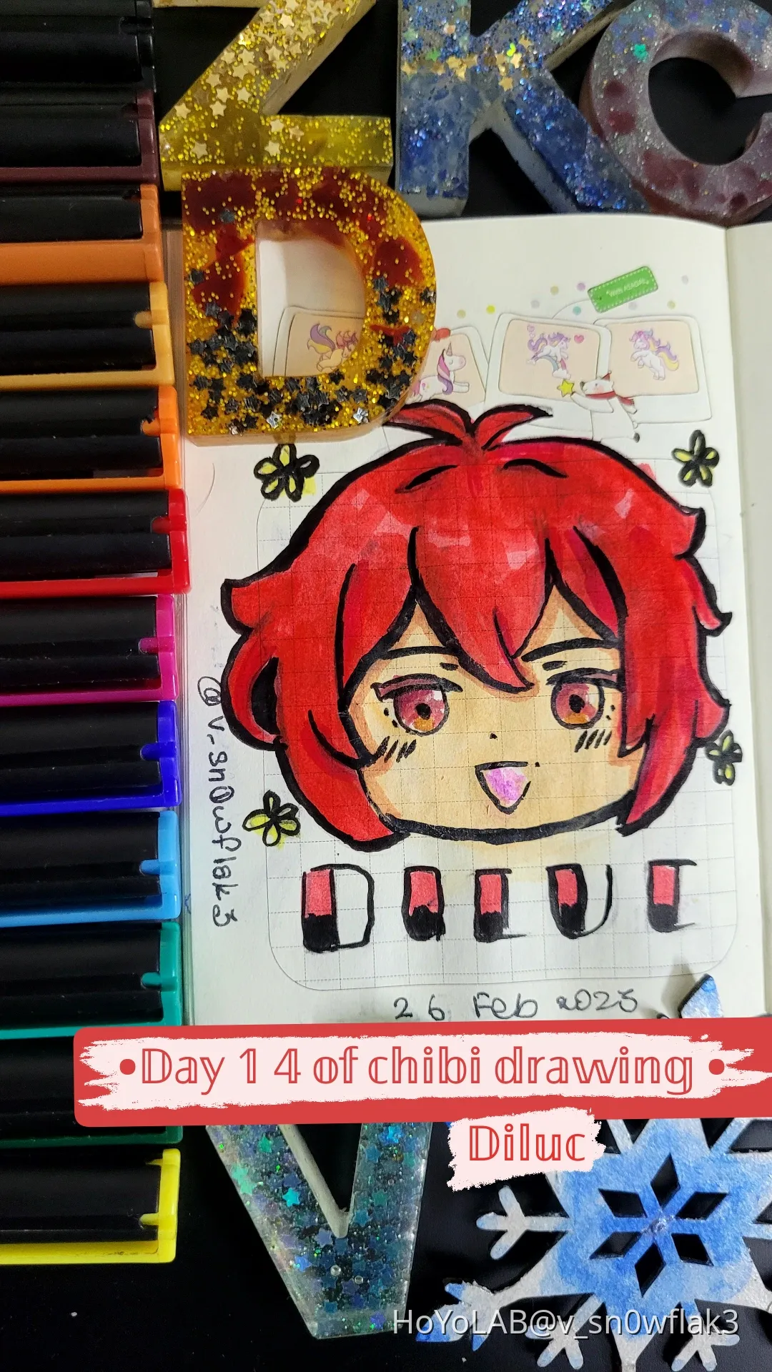 day 14 of chibi drawing~~ Diluc Genshin Impact | HoYoLAB