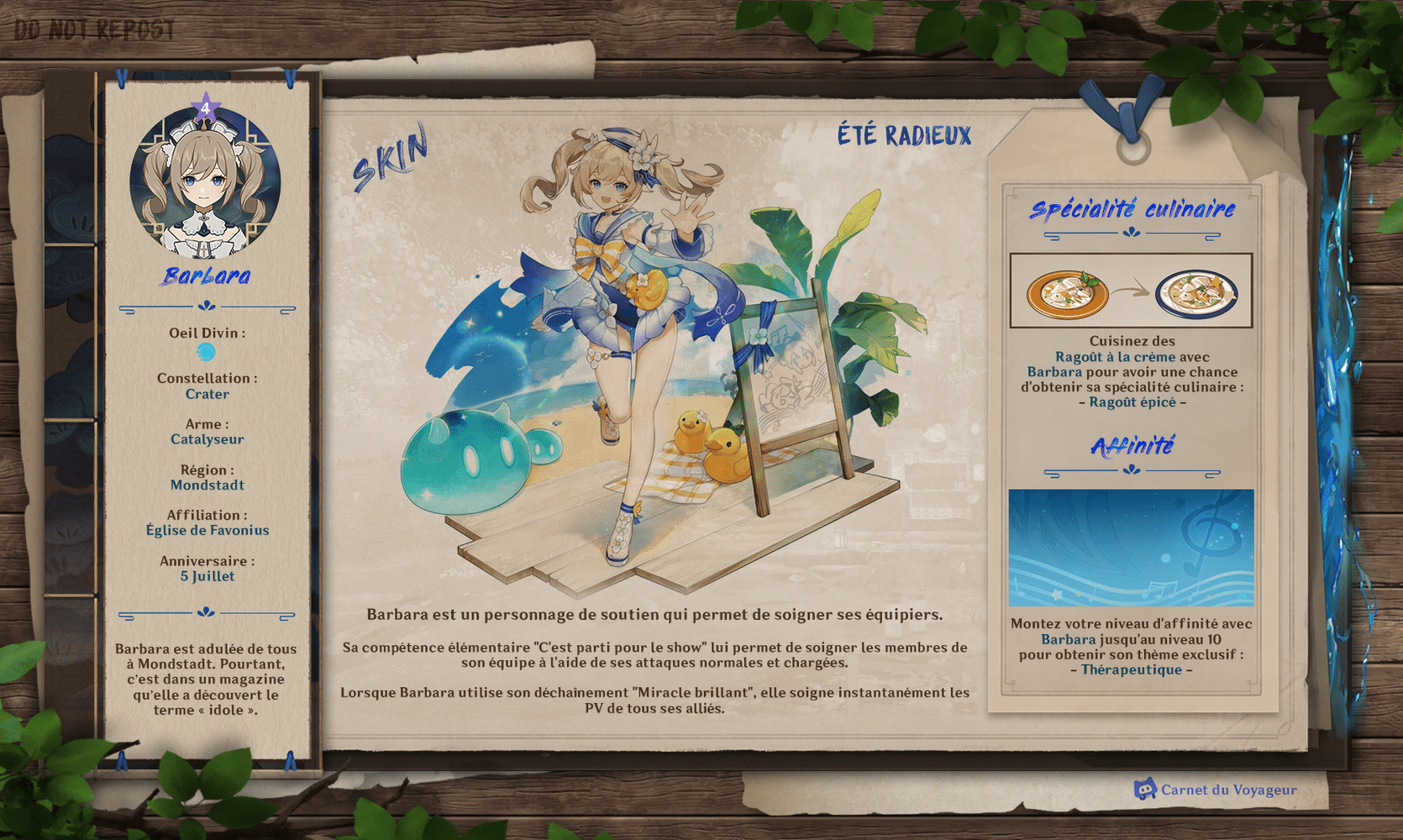 [Version 3.5] Barbara | Guide complet : Support Healer Genshin Impact ...