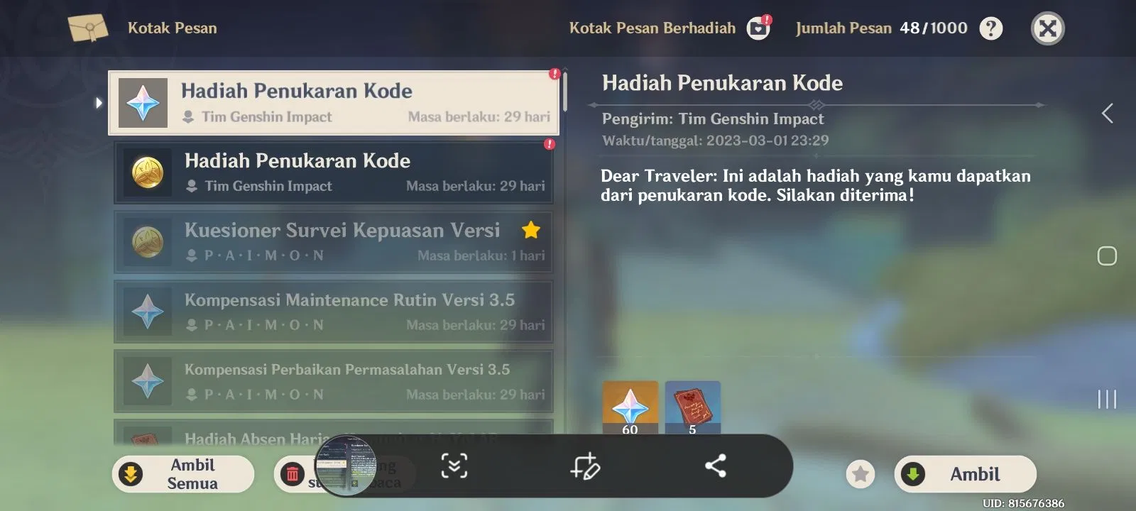 Kode primo Genshin Impact | HoYoLAB