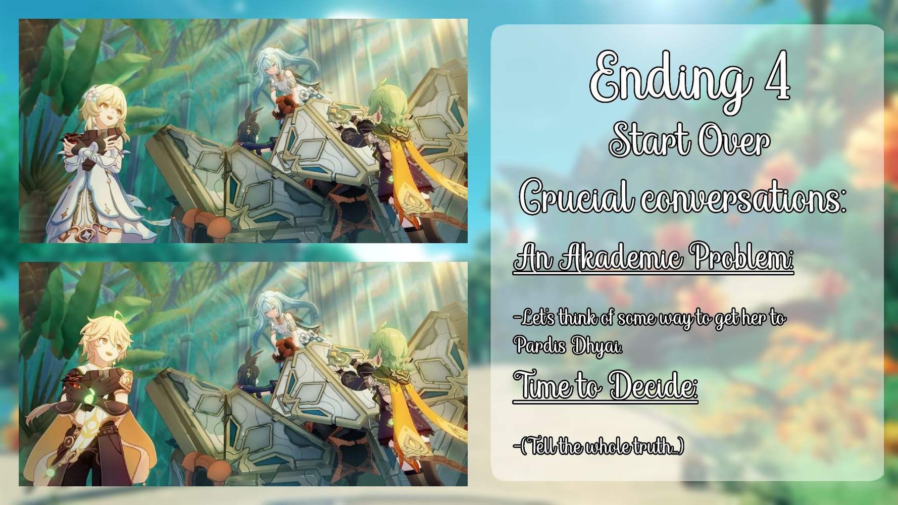 Faruzan Hangout Endings and Achievements (Graphical) #gameguides ...