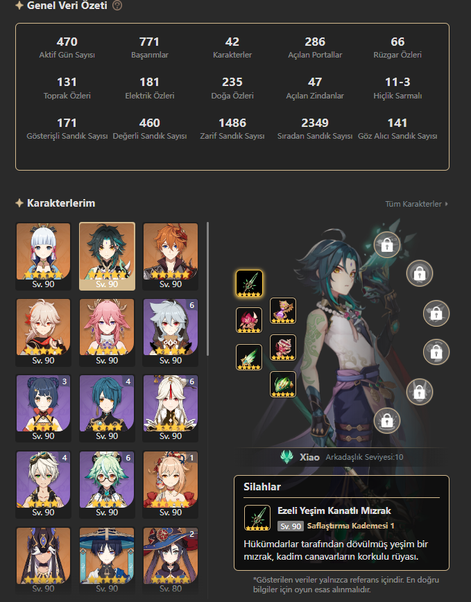 hesabım uid:724232185 Genshin Impact | HoYoLAB