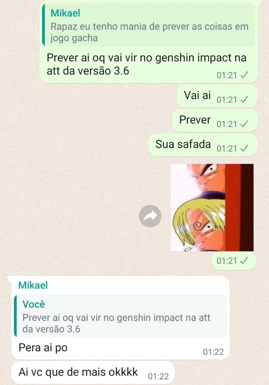 EU ACHO QUE ELE NÃO PREVER NADA HEIN KJJK Genshin Impact | HoYoLAB