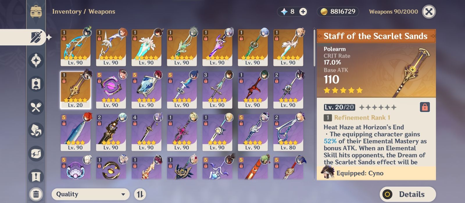 Cyno ATE! (60th pull weapon banner) Genshin Impact | HoYoLAB