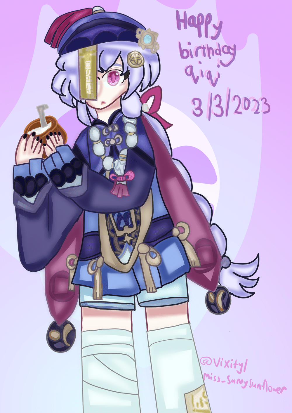 Late 1 day art for qiqi Genshin Impact | HoYoLAB