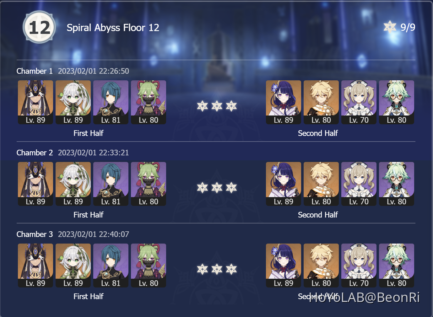 [V3.5] My 8 Different Team to Beat Spiral Abyss Floor 12 Full Star ...