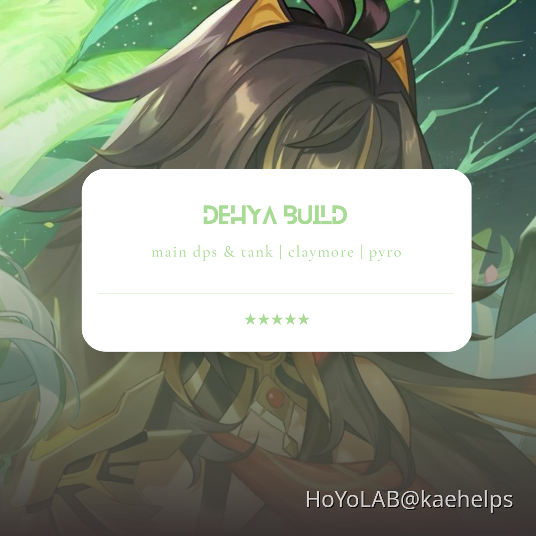 Dehya Support & Dps Build [3.5] Genshin Impact | HoYoLAB