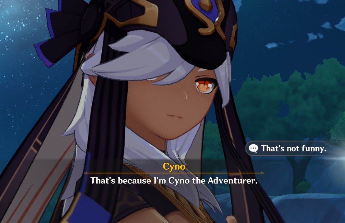 I-I admit it... Cyno's jokes make me laugh Genshin Impact | HoYoLAB
