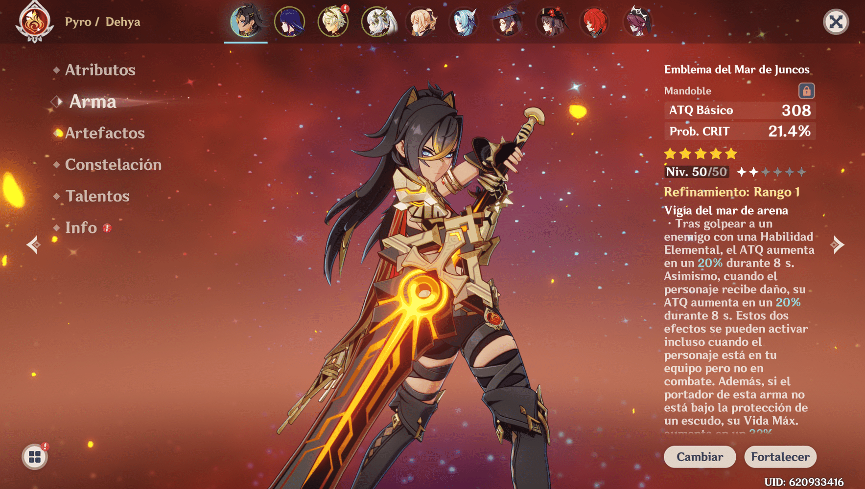 Dehya con Su Arma Genshin Impact | HoYoLAB