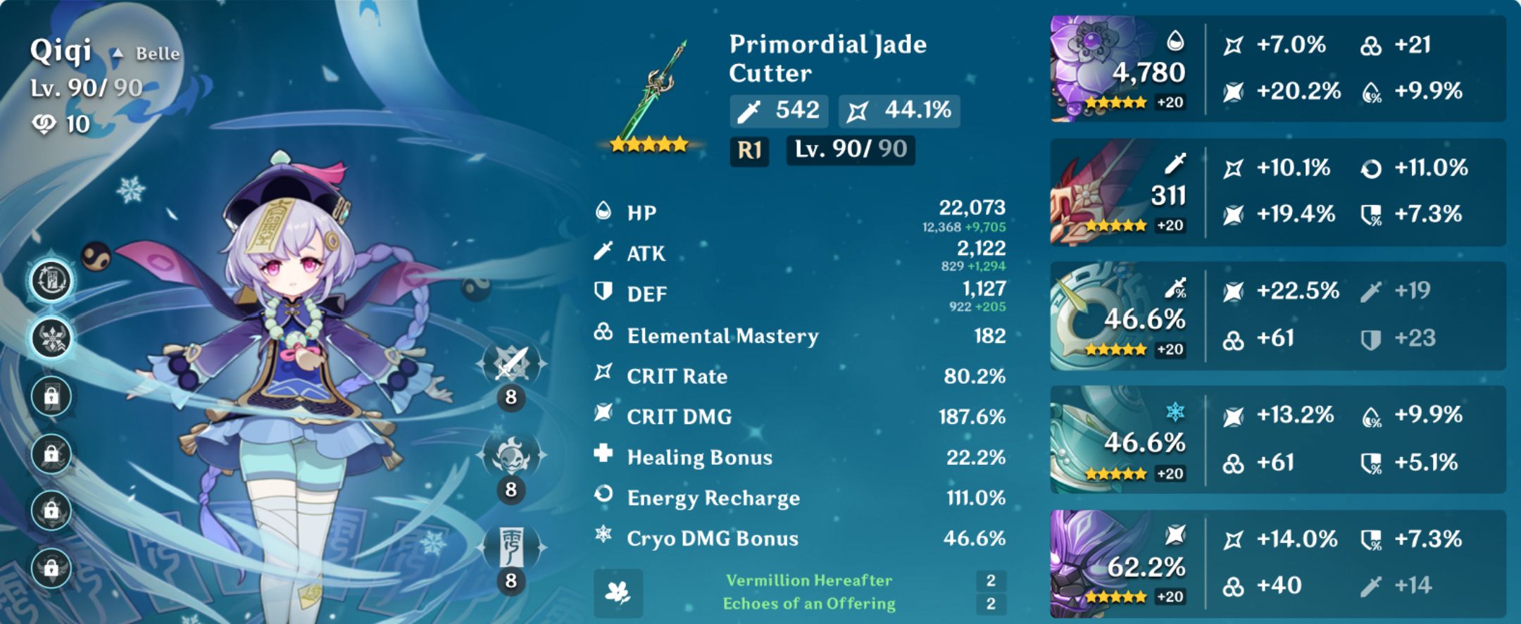 Qiqi dps build wip Genshin Impact | HoYoLAB