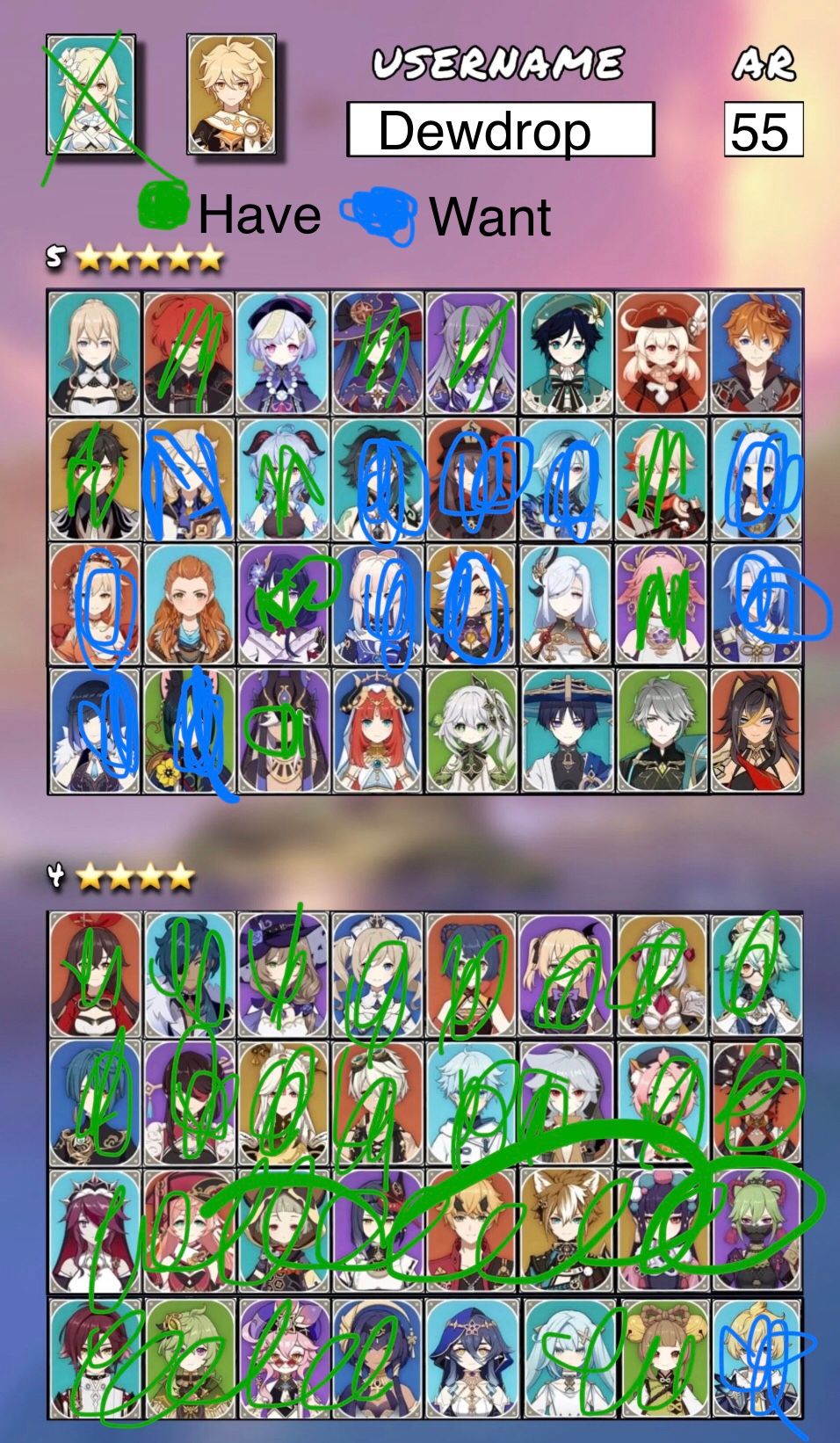 My main acc! Genshin Impact | HoYoLAB