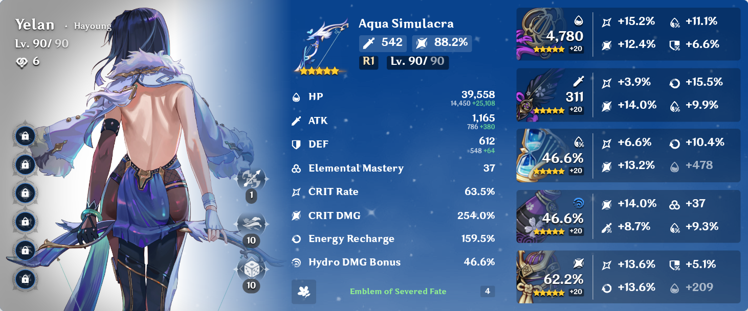 FINAL YELAN BUILD Genshin Impact | HoYoLAB