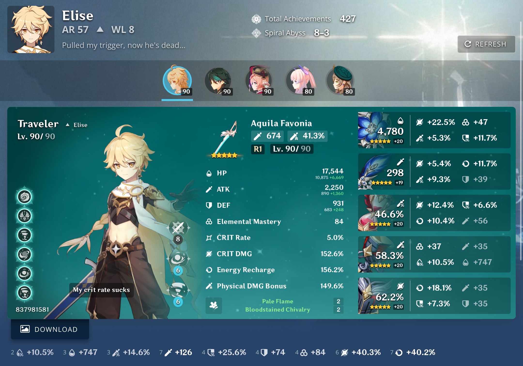 MY CRIT RATE 😭😭😭 Genshin Impact | HoYoLAB
