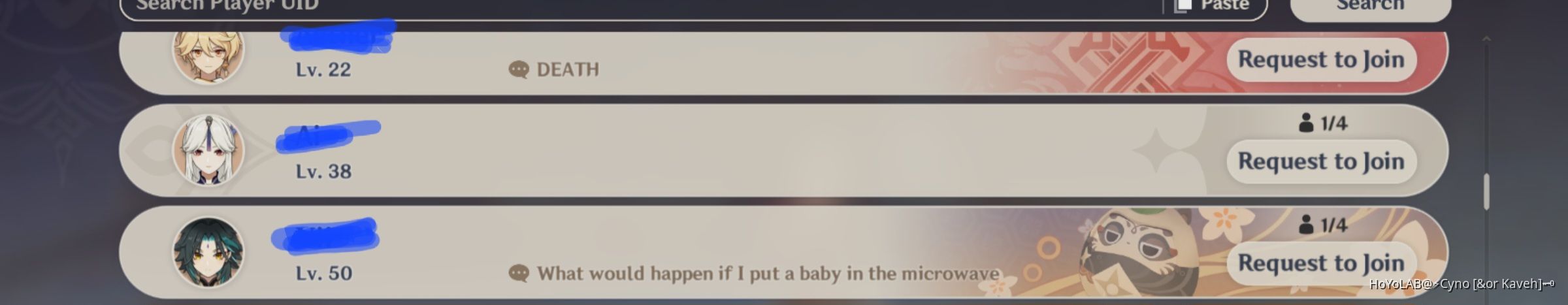 UIDs i found Genshin Impact | HoYoLAB