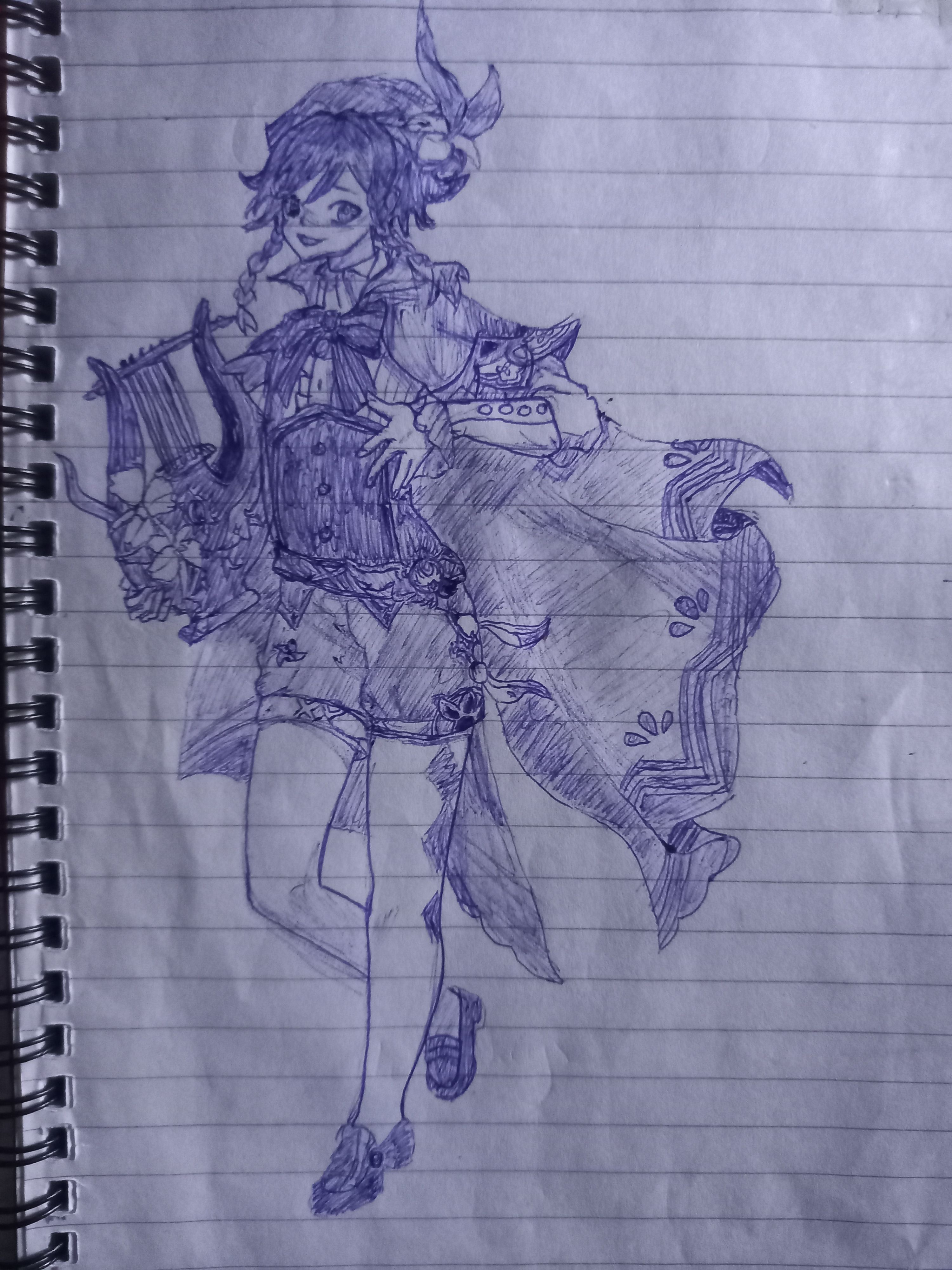 I did this drawing of Venti a while ago Genshin Impact | HoYoLAB