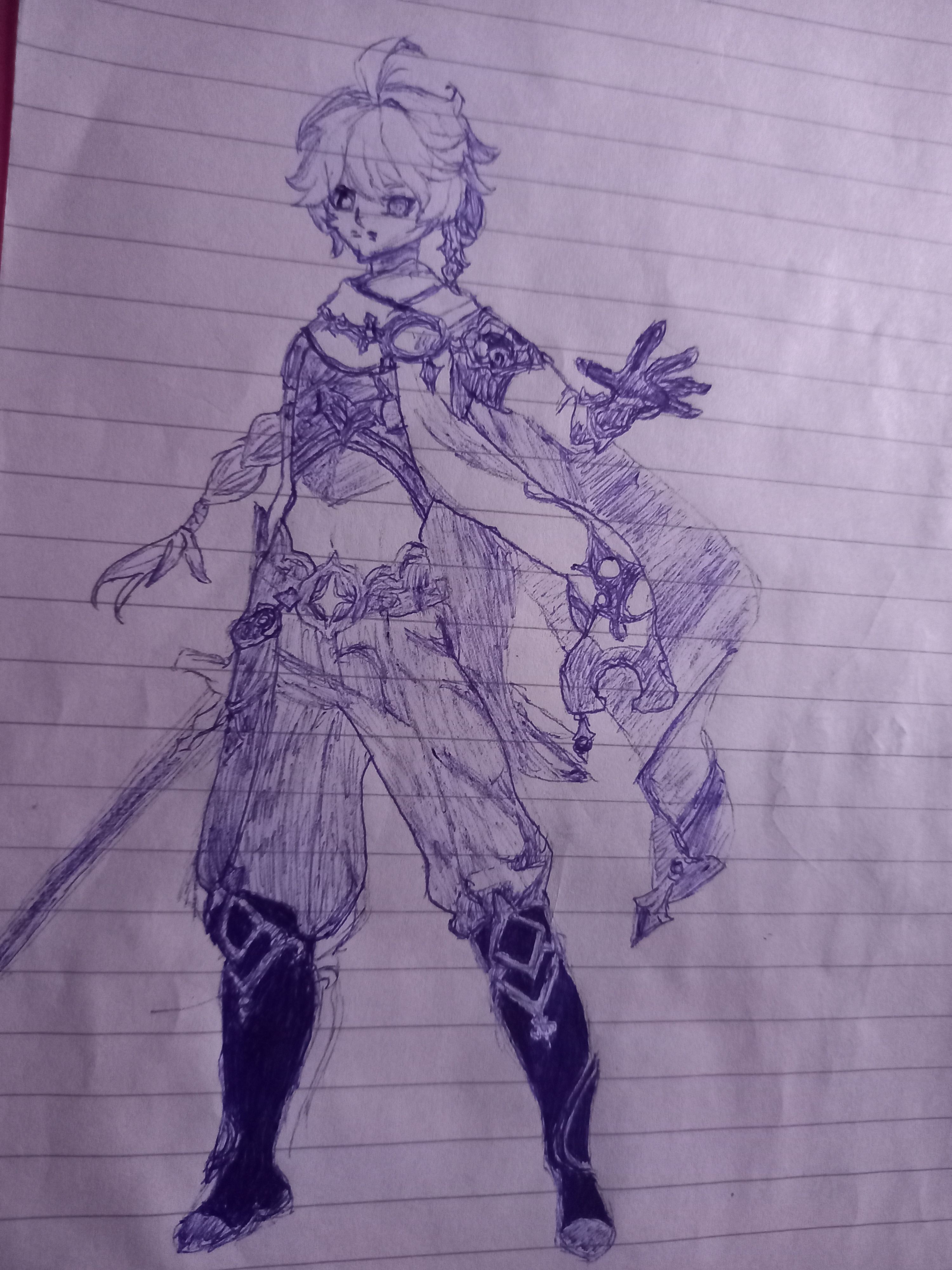 I drew Aether Genshin Impact | HoYoLAB