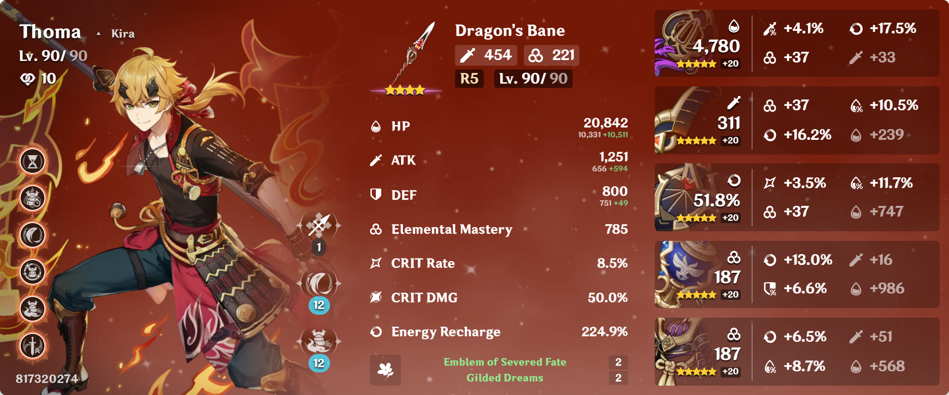 Thoma Build Genshin Impact | HoYoLAB