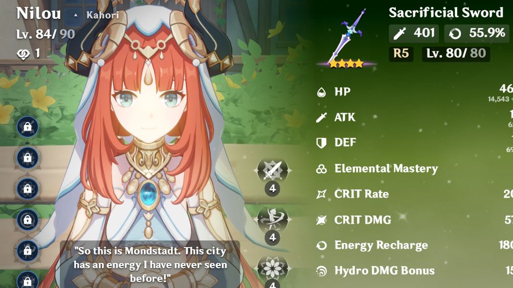 Nilou's Ascensions Are Done. Now Comes The Leveling. Genshin Impact ...