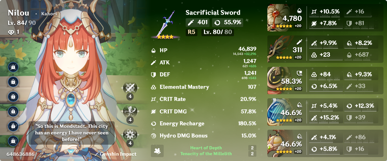 Nilou's Ascensions Are Done. Now Comes The Leveling. Genshin Impact ...