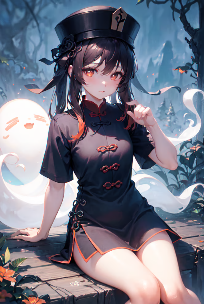 🔥Hutao👻 [AI illustration] made with pixai.art Genshin Impact | HoYoLAB