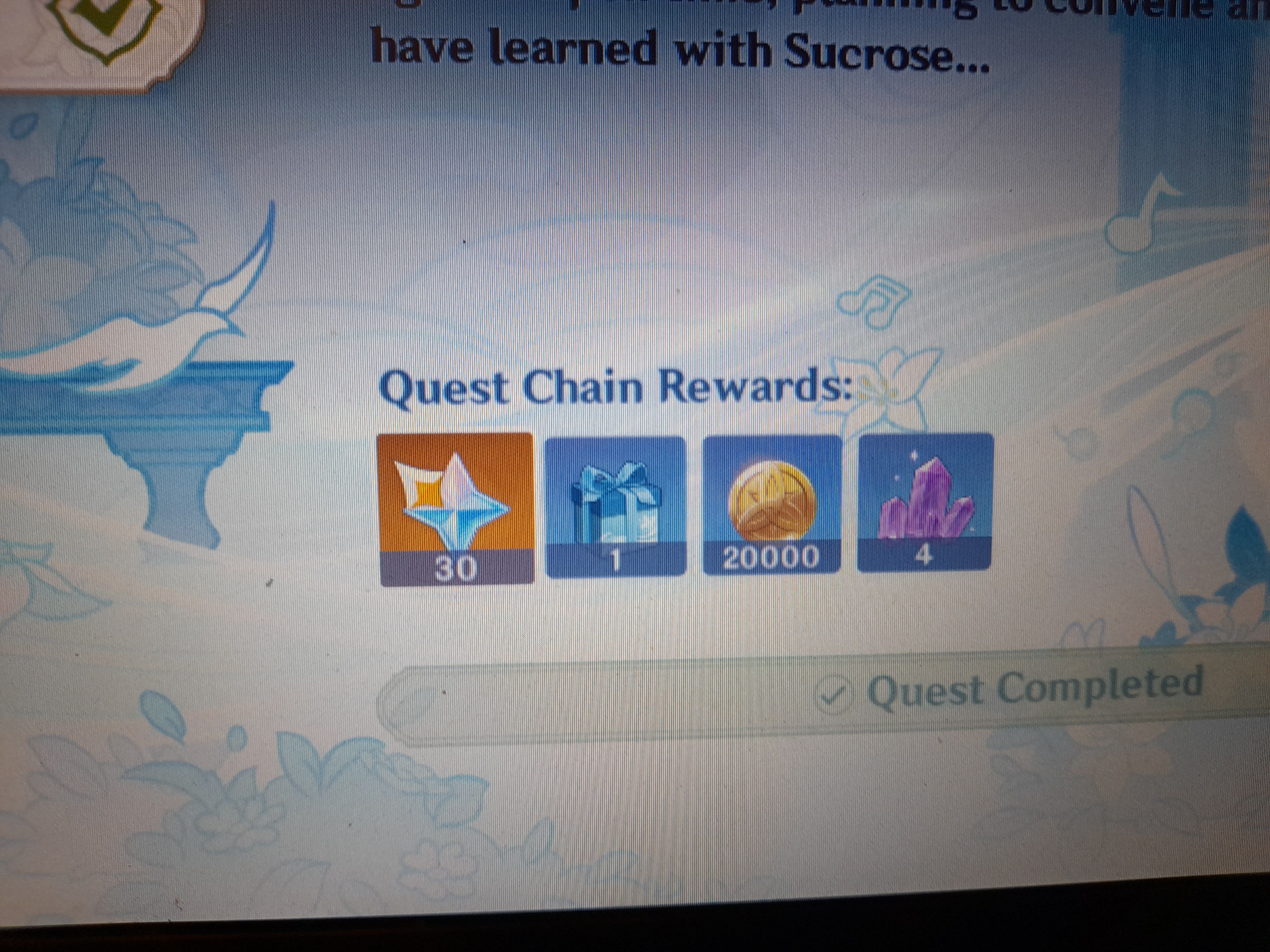 so i did this event but i did not get the windblume gift Genshin Impact ...
