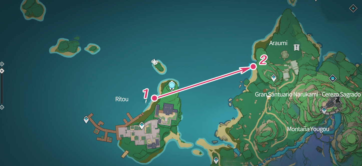 Misión oculta de Inazuma - Ruta a Ritou Genshin Impact | HoYoLAB