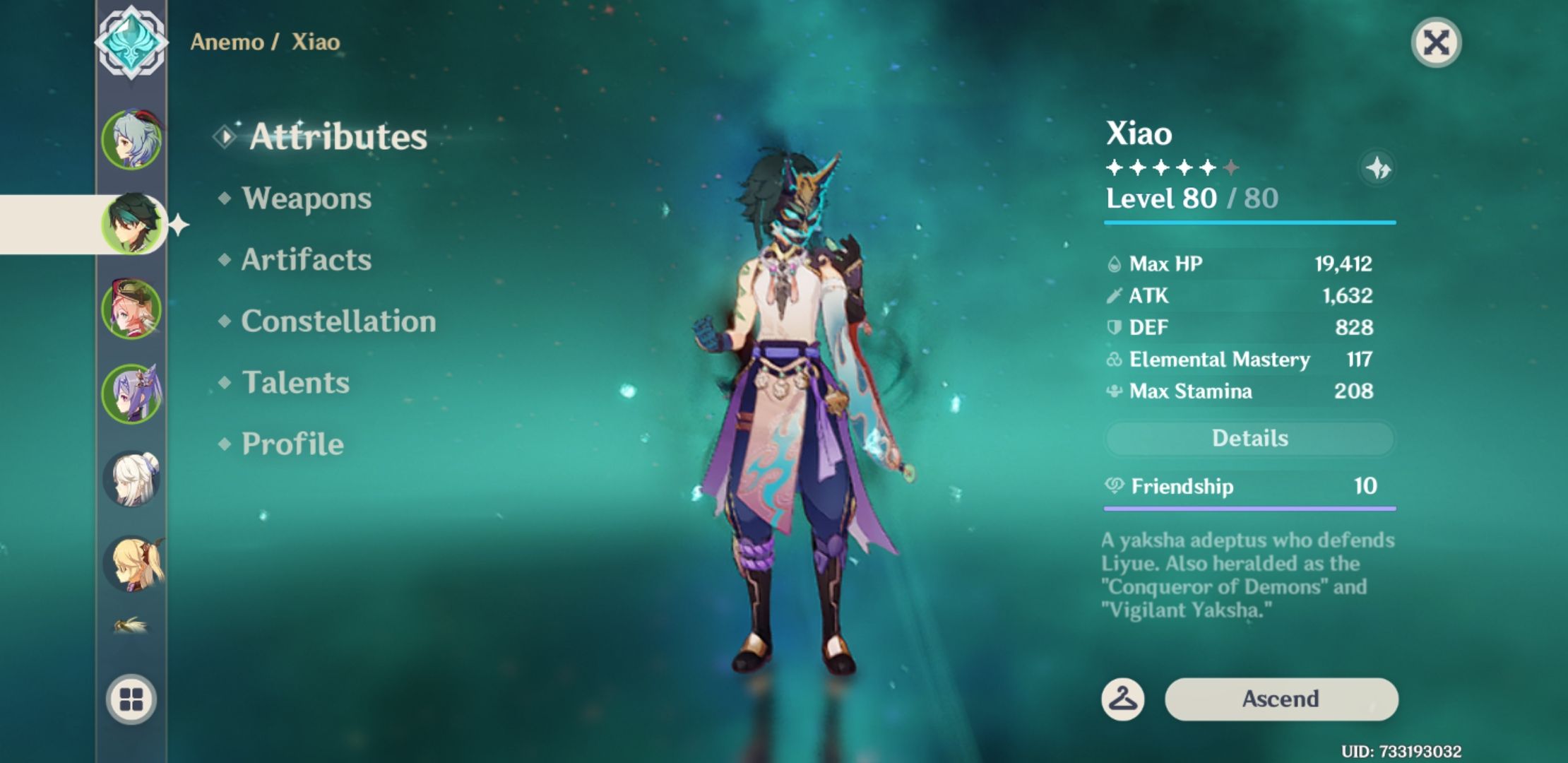 My entire xiao build, feel free to say what I can improve on!! :3 ...