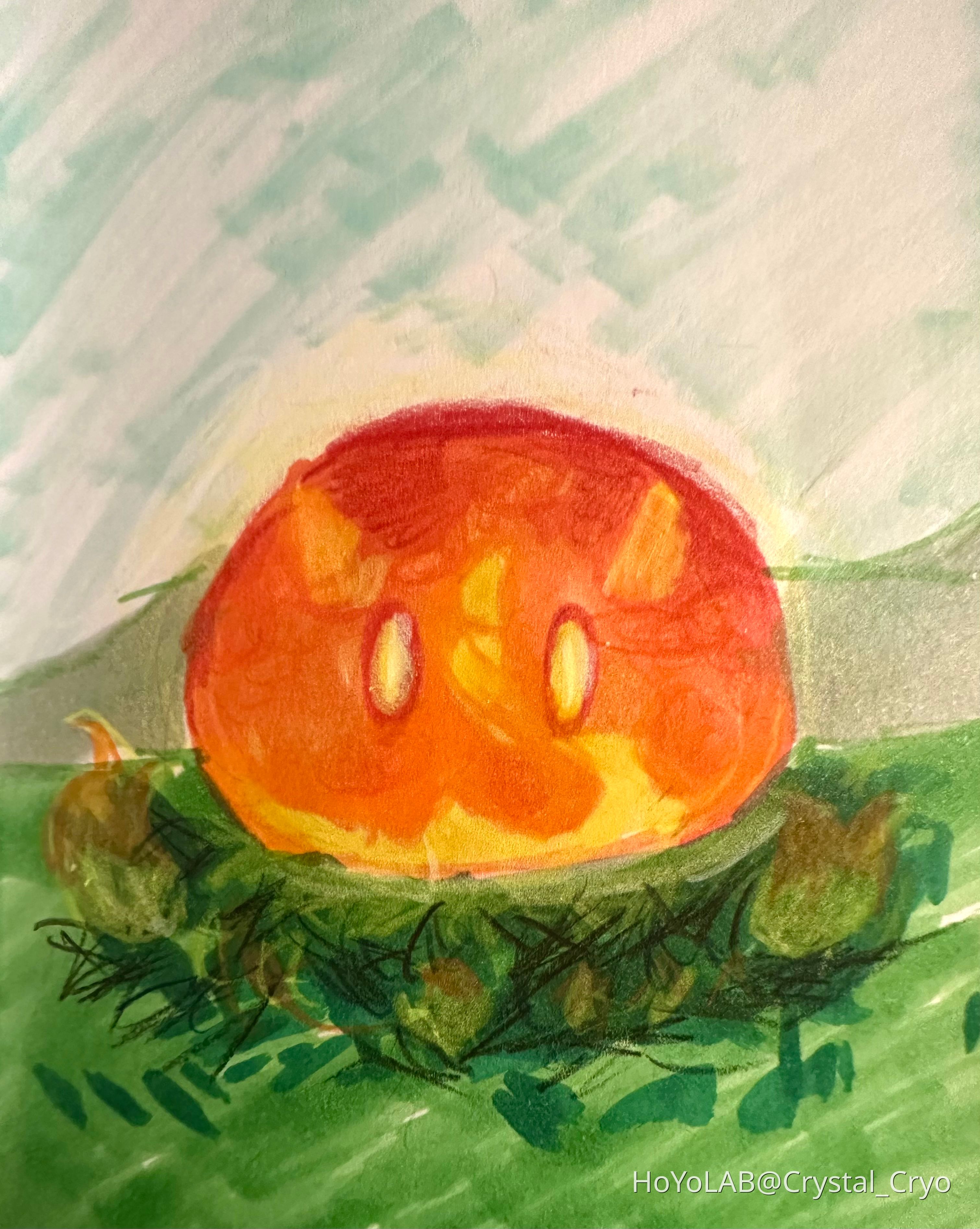Art diary 64: Pyro slime Genshin Impact | HoYoLAB