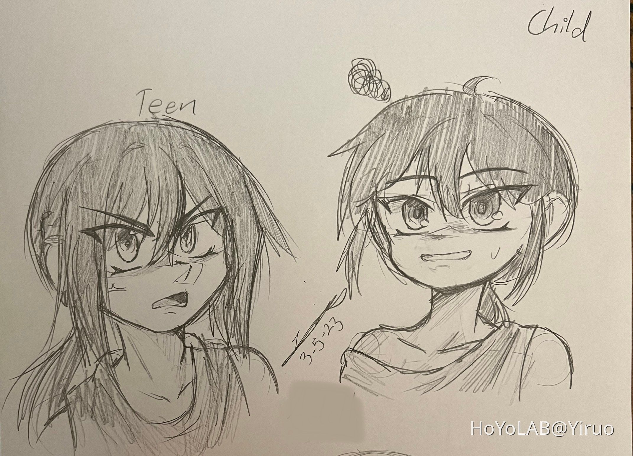 Lute Teen and Child Sketches Genshin Impact | HoYoLAB