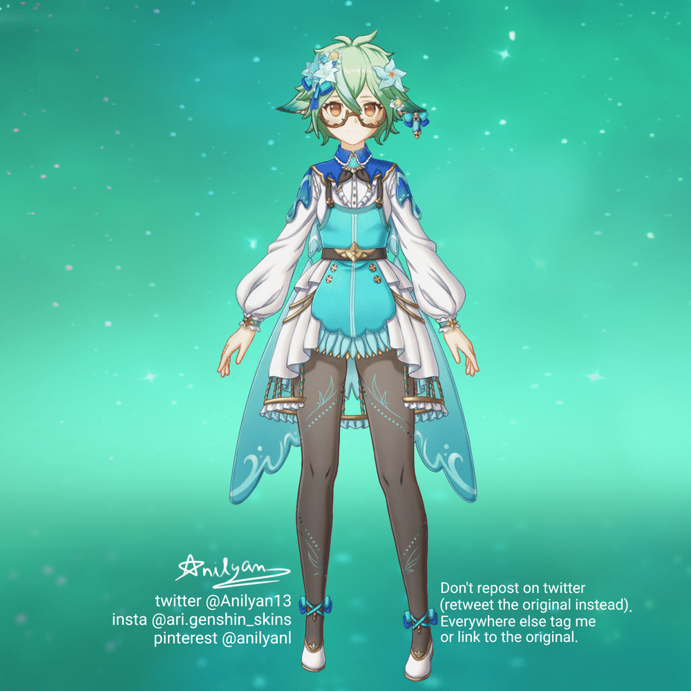 Sucrose Windblume-themed skin - fanmade, 2D Genshin Impact | HoYoLAB