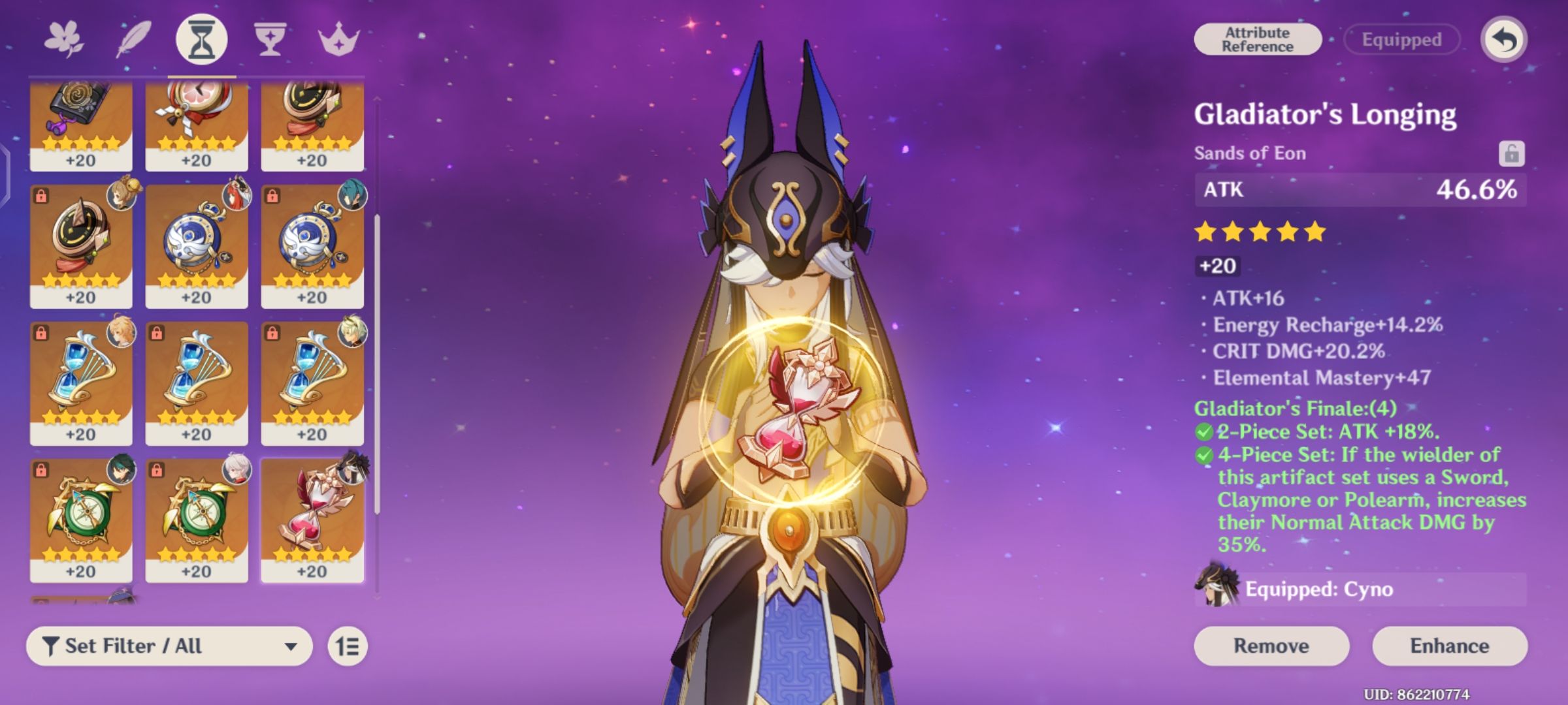 FINALLY Got the perfect sands for my Cyno! Genshin Impact | HoYoLAB