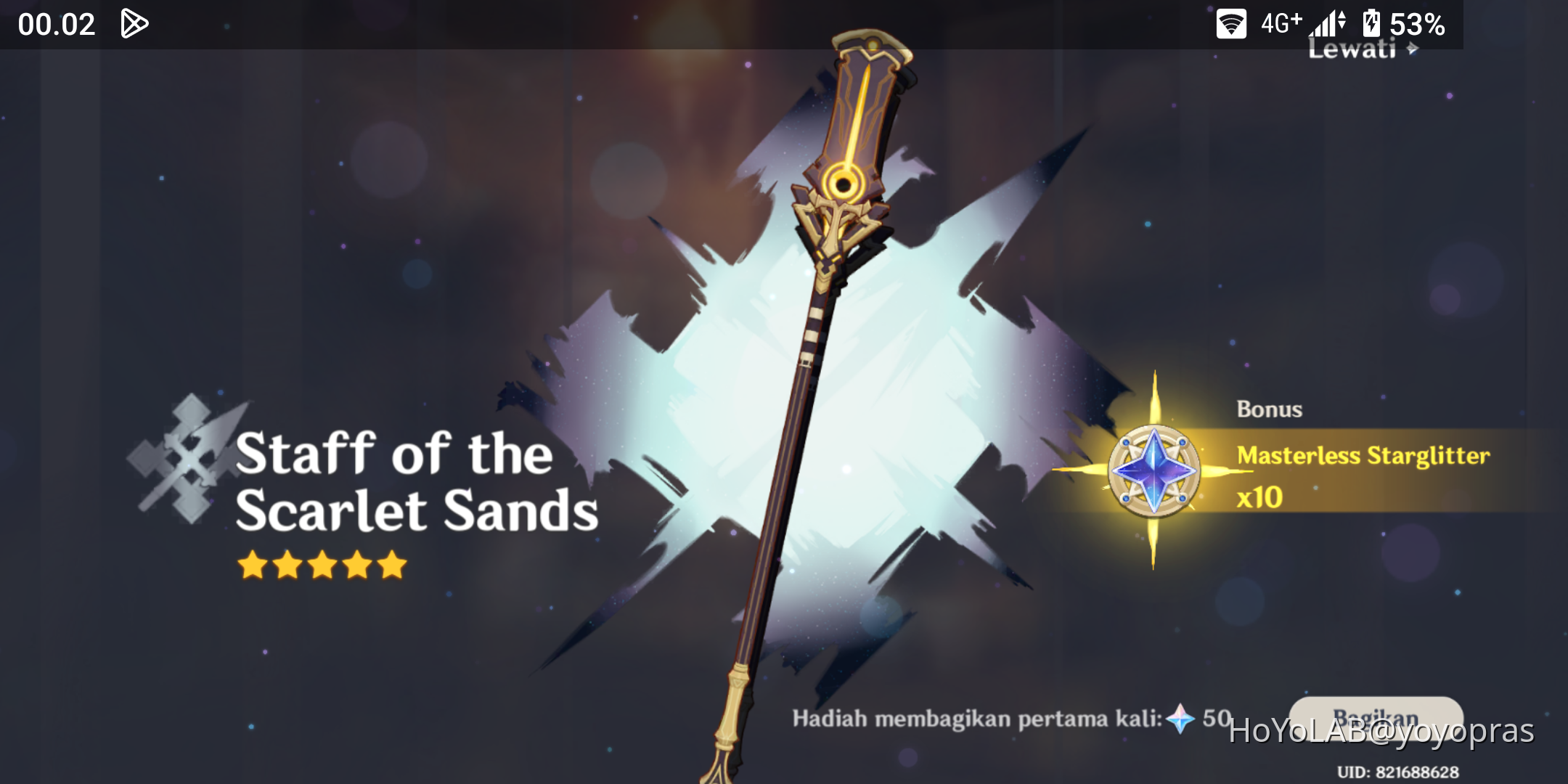 Staff of The Scarlet Sands Genshin Impact | HoYoLAB