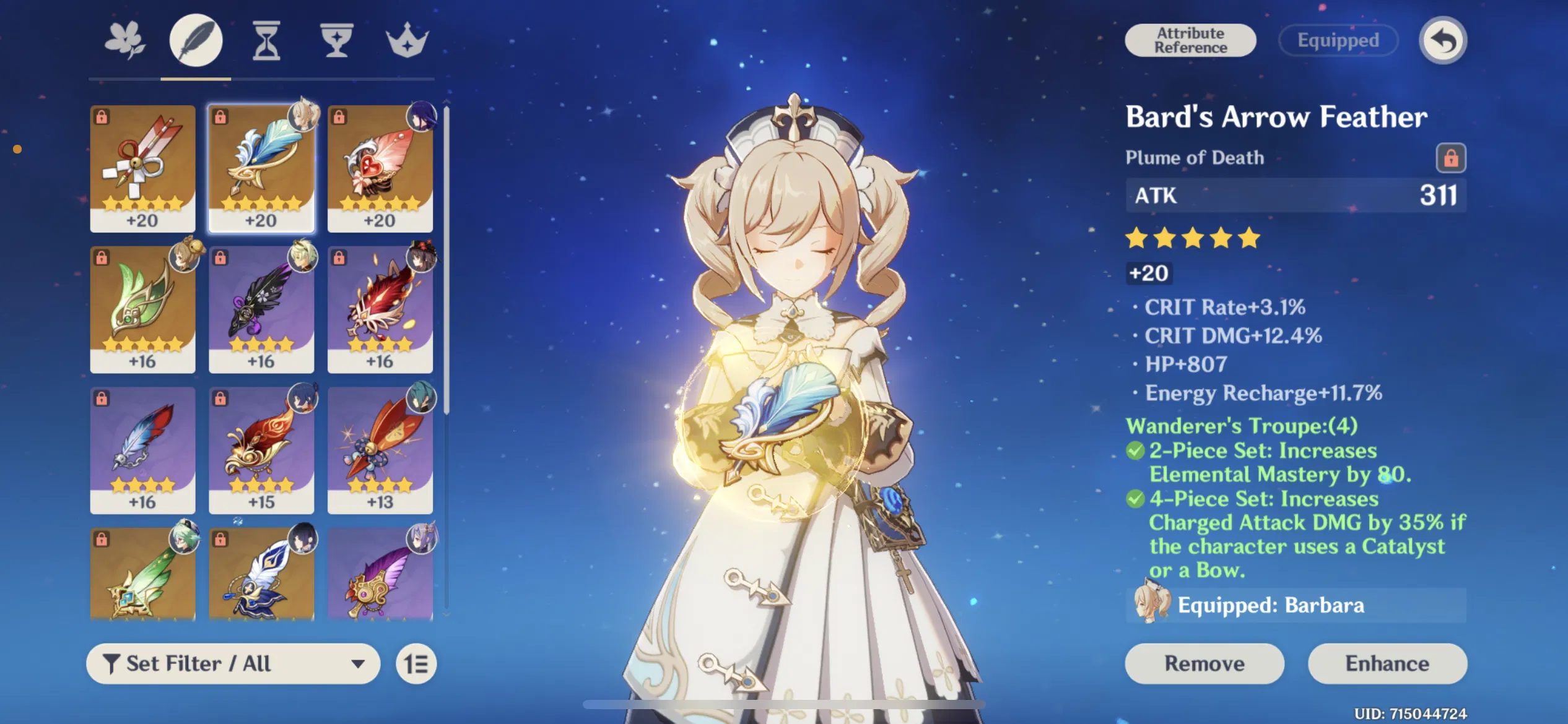 How’s my DPS Barbara build?? Genshin Impact | HoYoLAB