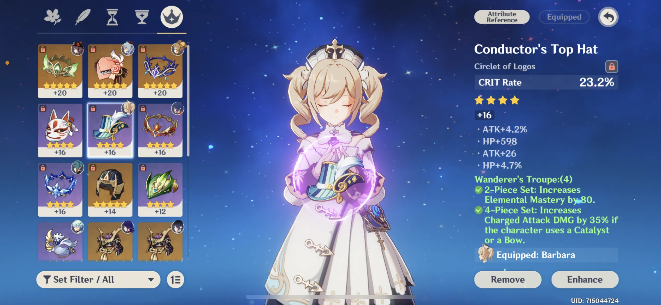 How’s my DPS Barbara build?? Genshin Impact | HoYoLAB