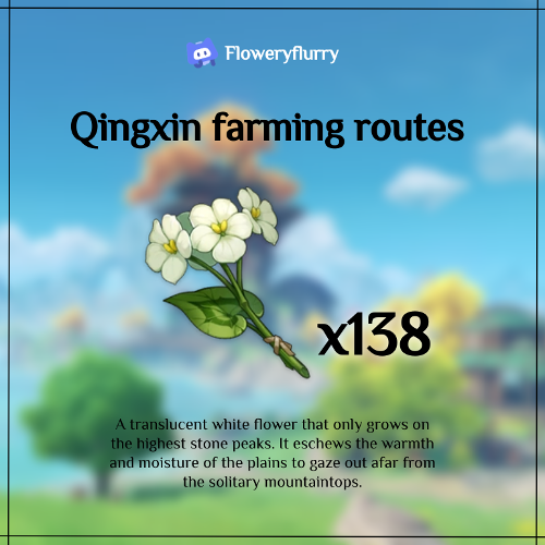 [Version 3.5] Qingxin farming routes Genshin Impact | HoYoLAB