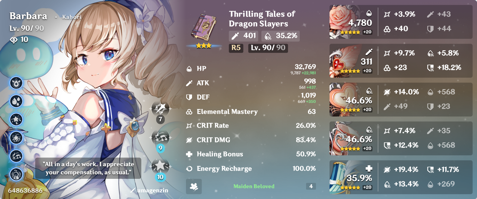 Barbara Is Now 7-9-10. Genshin Impact | HoYoLAB