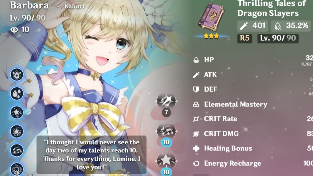 Barbara...Is Now 7-10-10. Genshin Impact | HoYoLAB