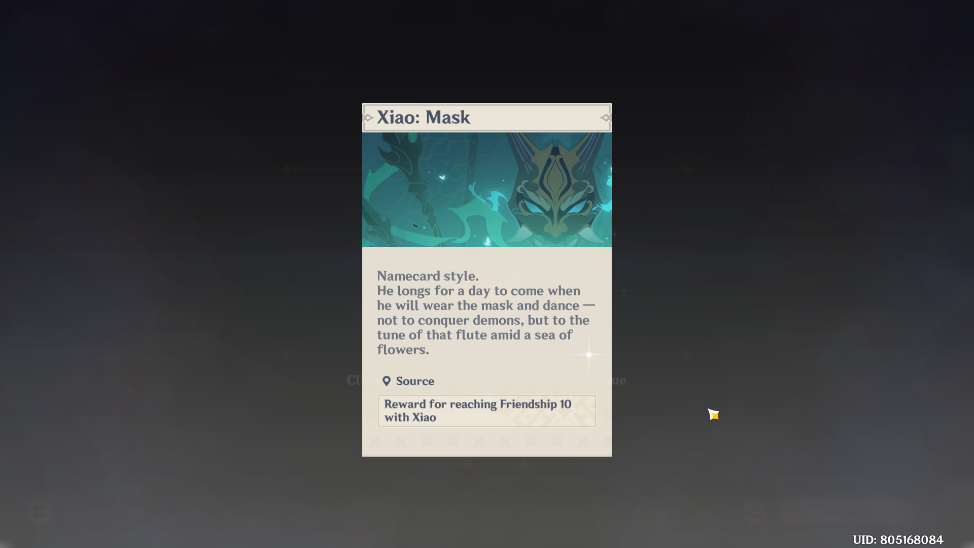 i finally got Xiao's name card Genshin Impact | HoYoLAB