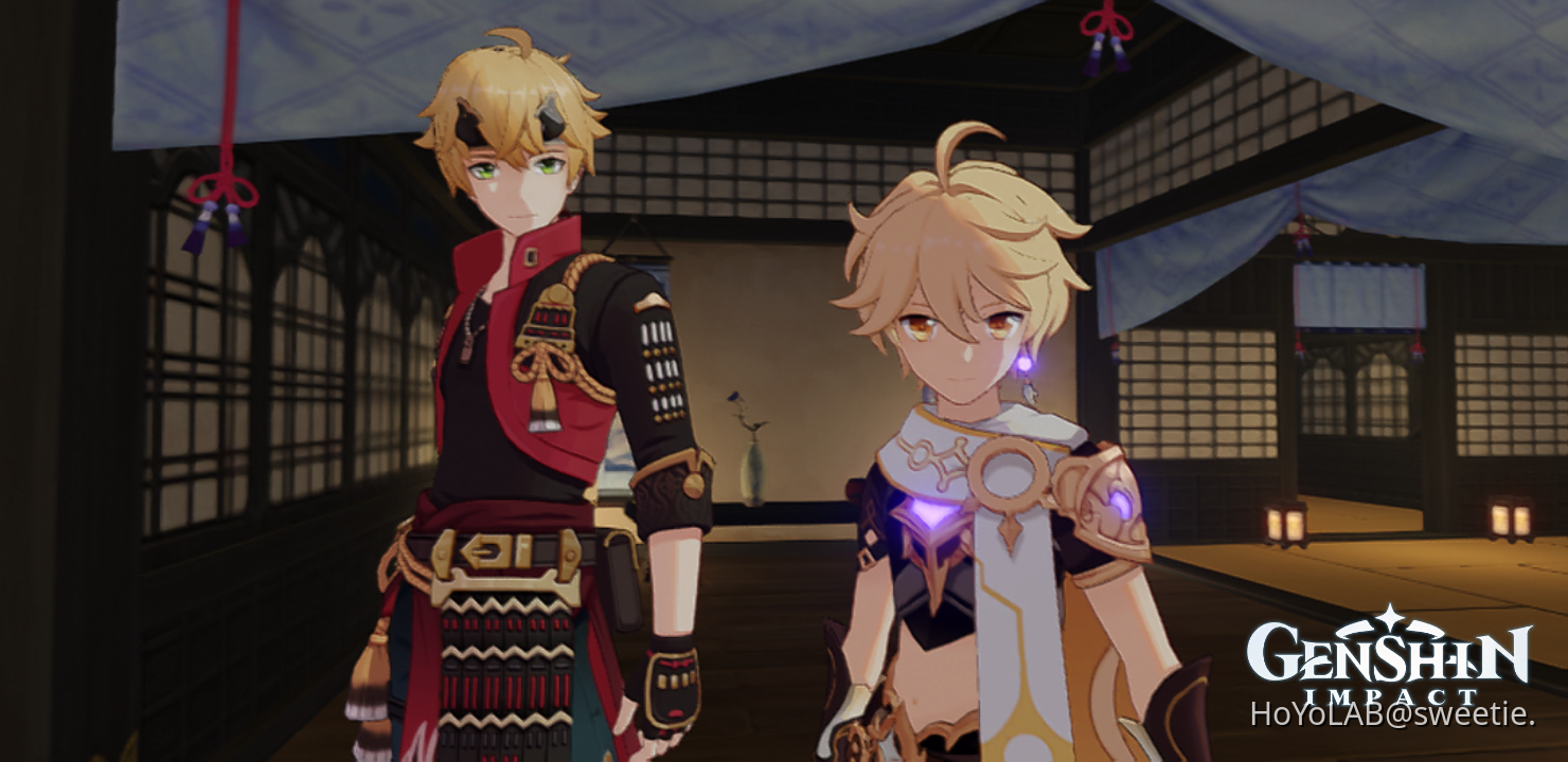 I'm in Inazuma now. Have Thoma and Aether drawing. Genshin Impact | HoYoLAB