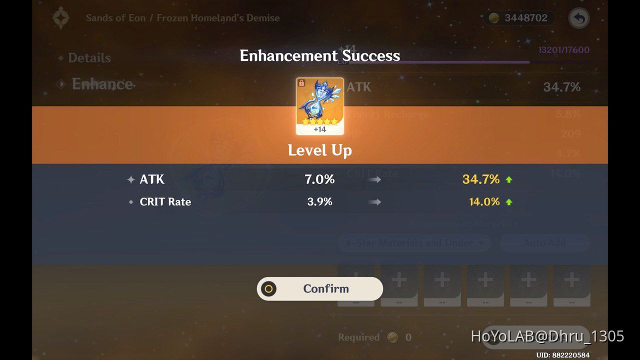 Artifact Upgrade.. 😆 Genshin Impact | HoYoLAB