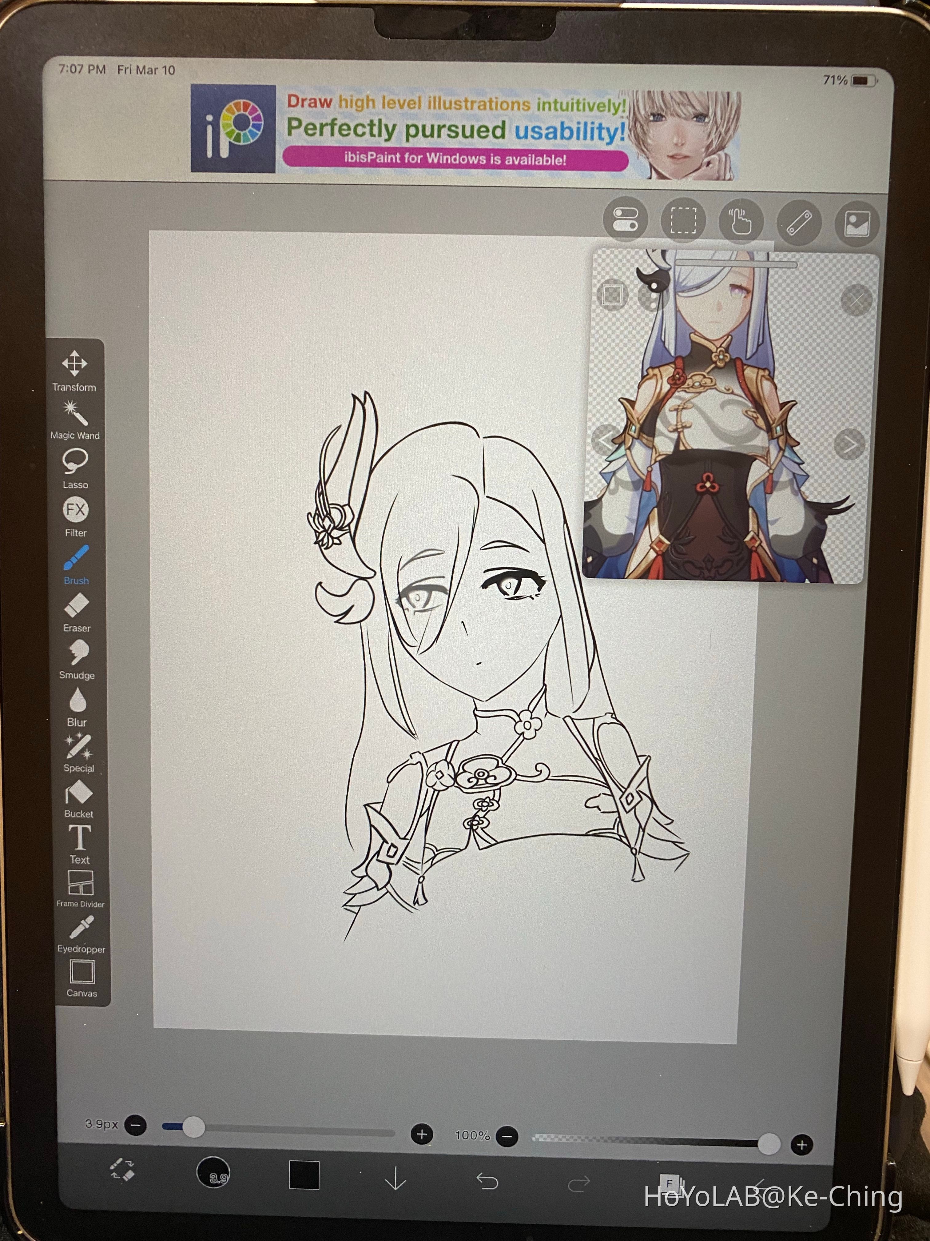 drawing Shenhe while being stuck at a nail salon Genshin Impact | HoYoLAB