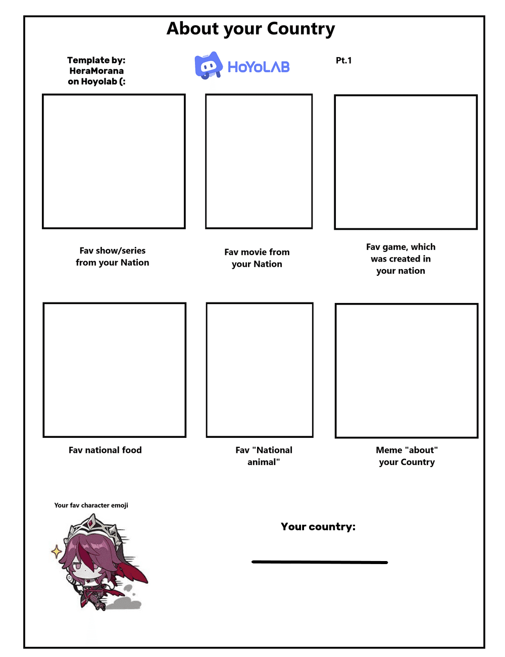 Smth about your Country... Template by me | HoYoLAB