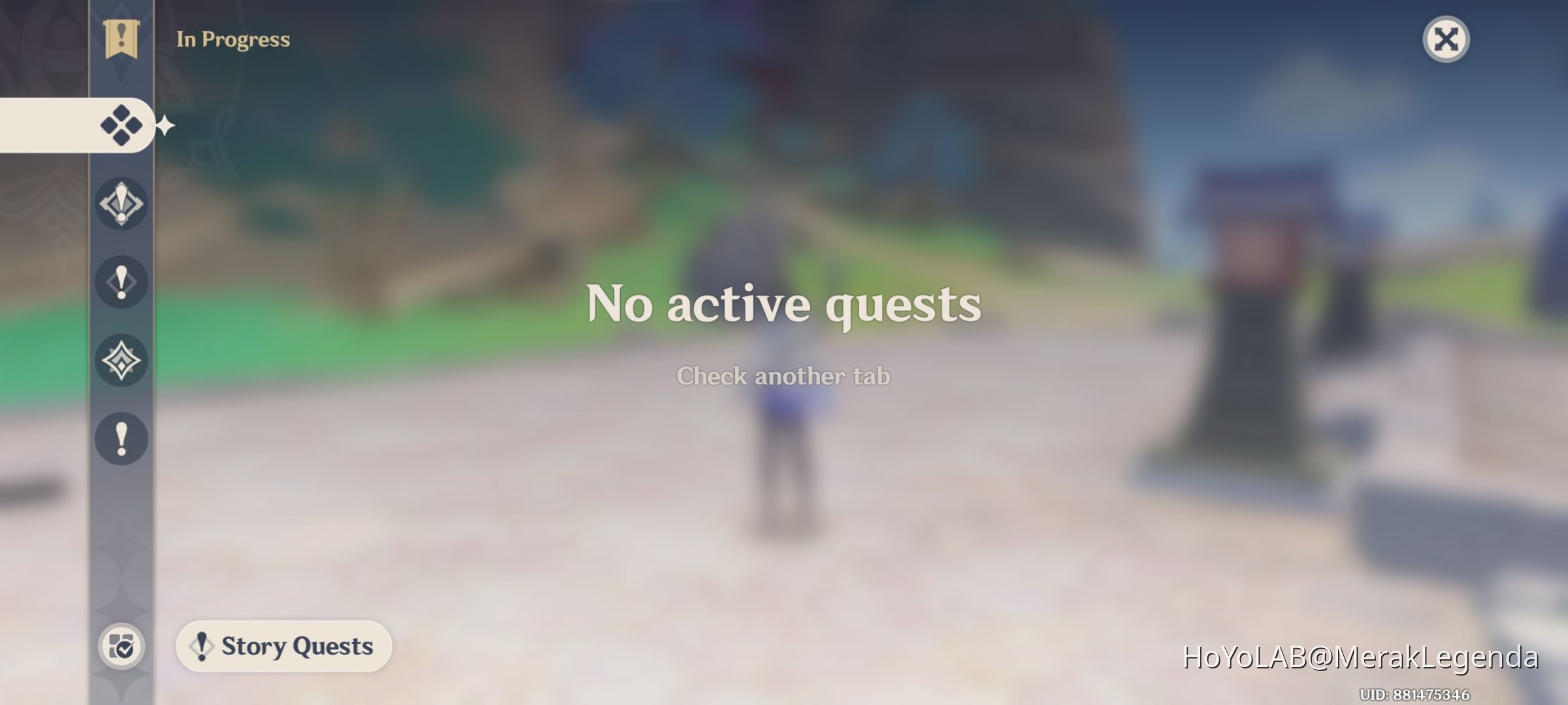 No active quests. Genshin Impact | HoYoLAB