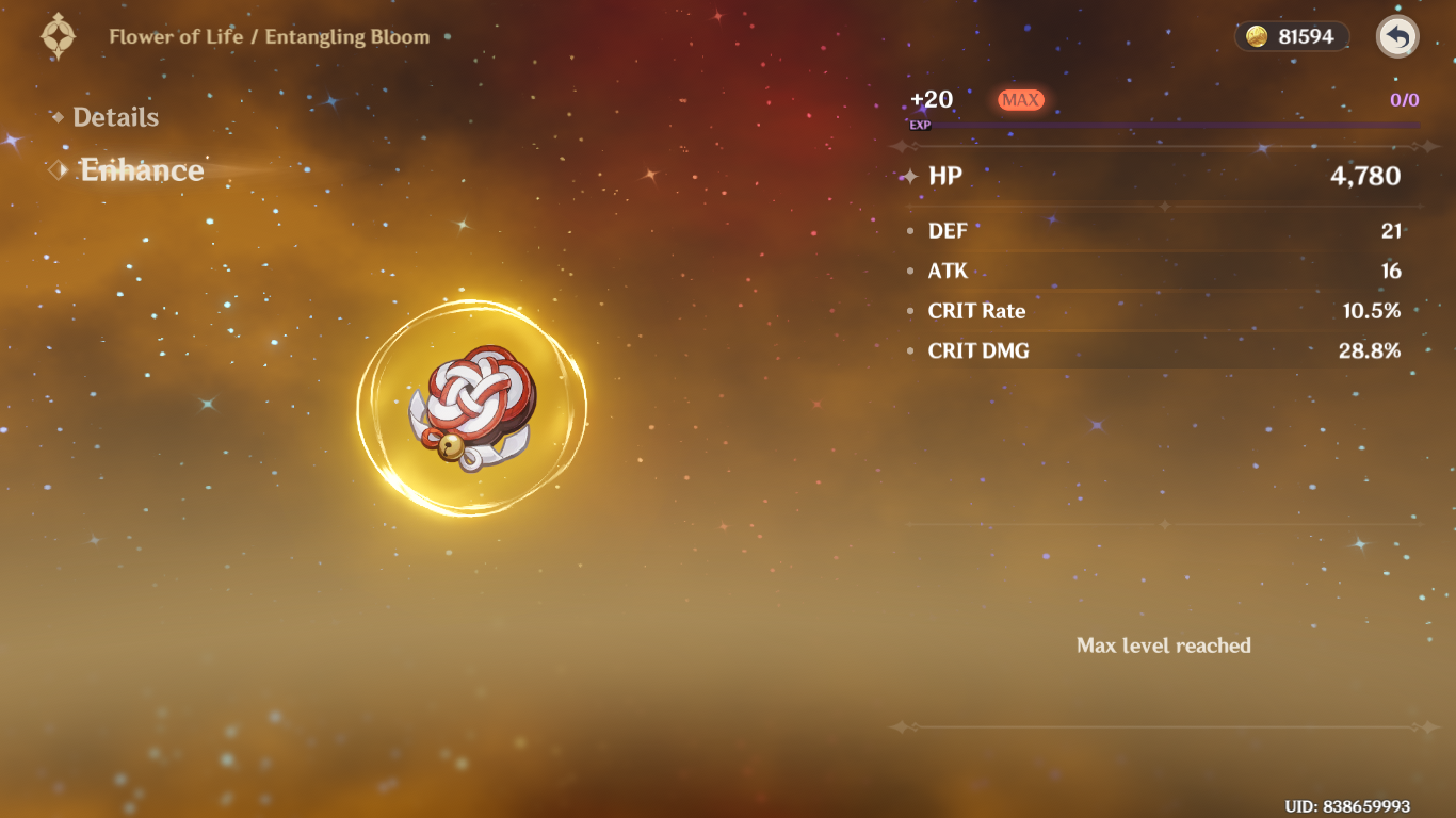 I got a high cv flower of life artifact! Genshin Impact | HoYoLAB