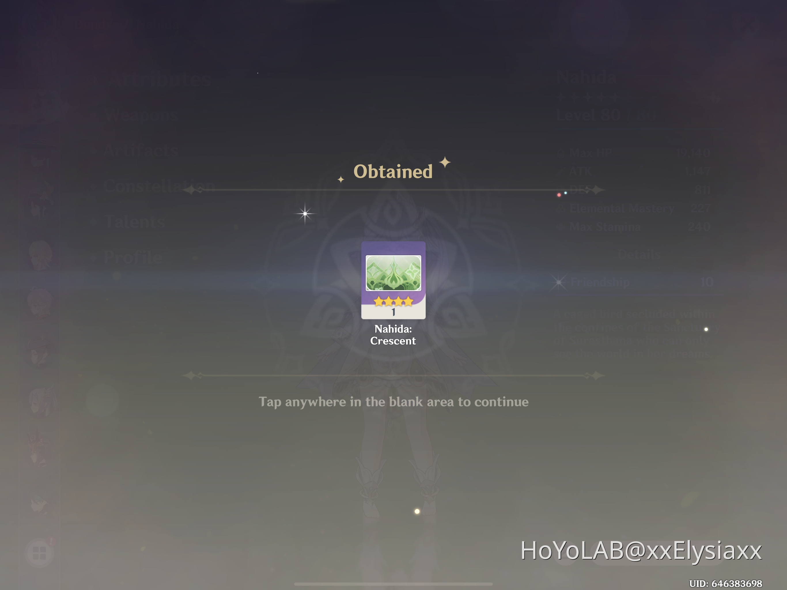 Got Nahida's name-card! Genshin Impact | HoYoLAB
