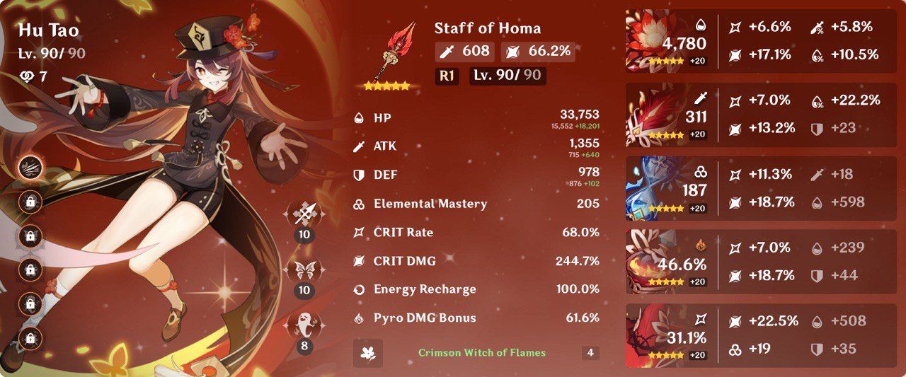 Hutao Build Update Genshin Impact | HoYoLAB