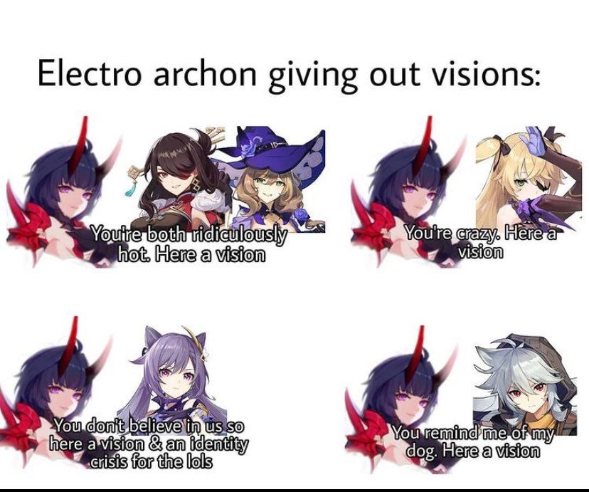 How the electro archon gives out visions 👍 Genshin Impact | HoYoLAB