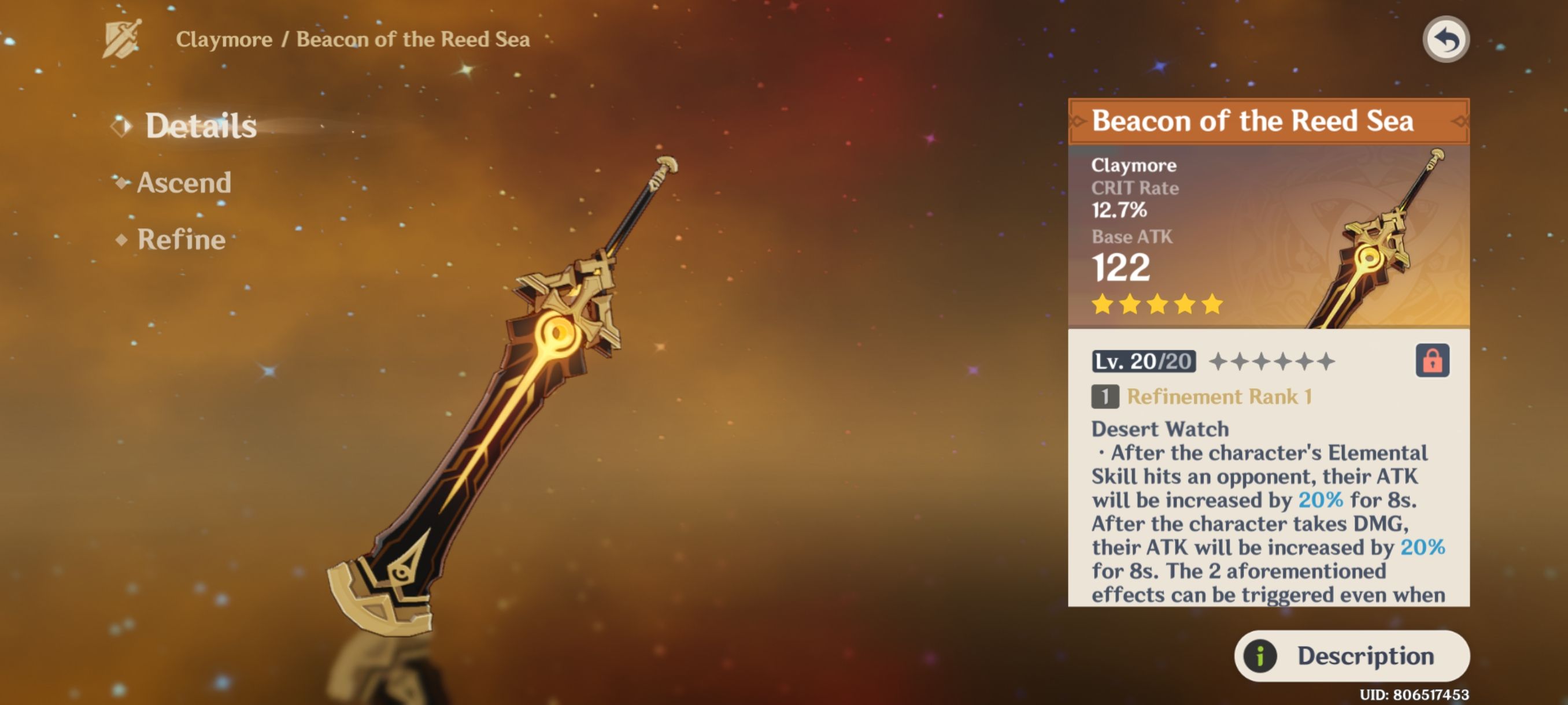 After so long I finally have a 5 star claymore Genshin Impact | HoYoLAB